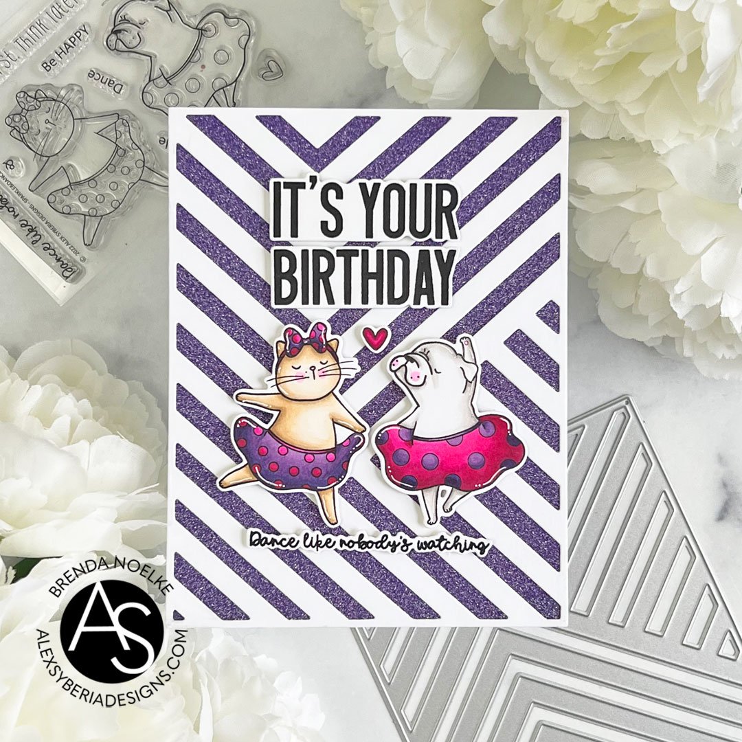 Sparkle & Dance Birthday Card – Alex Syberia Designs Blog
