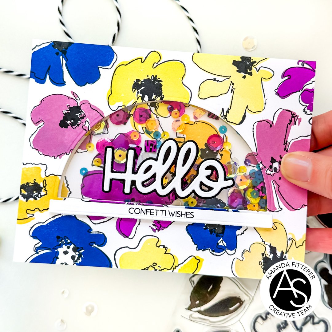DIY Semi-Circle Shaker Card with Watercolor Flowers – Alex Syberia ...