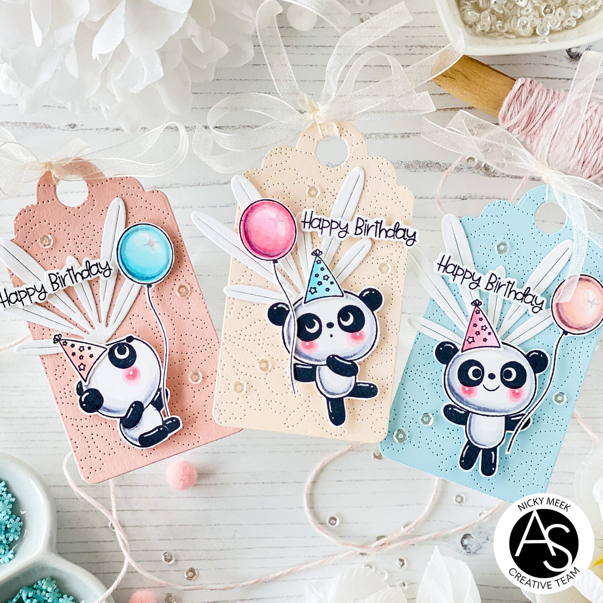 Cheerful Panda Birthday Gift Tags – Alex Syberia Designs Blog